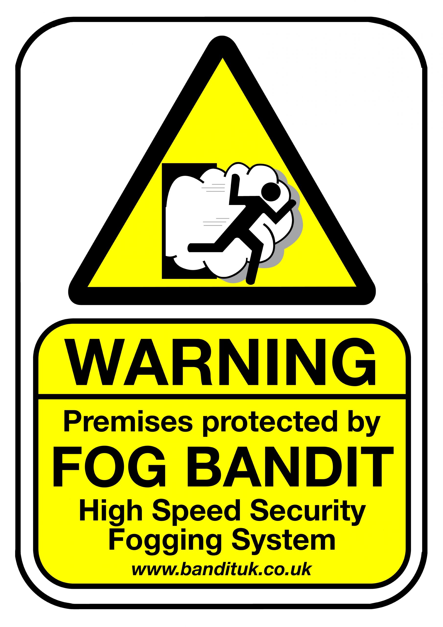 Fog Bandit A5 Internal Warning Detterent Stickers (Pack of 3) - Bandit UK
